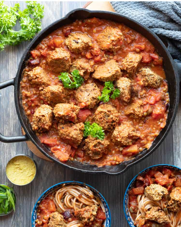 High Protein Vegan Meatballs (Gluten Free) - AtMyTable