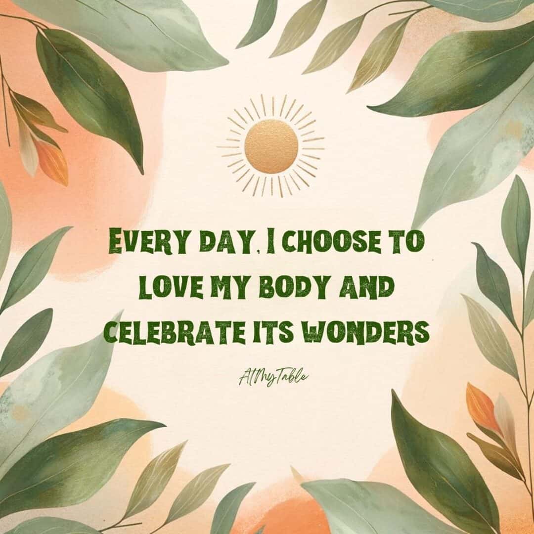 60 Positive Body Affirmations Cards (Parents & Children) - AtMyTable