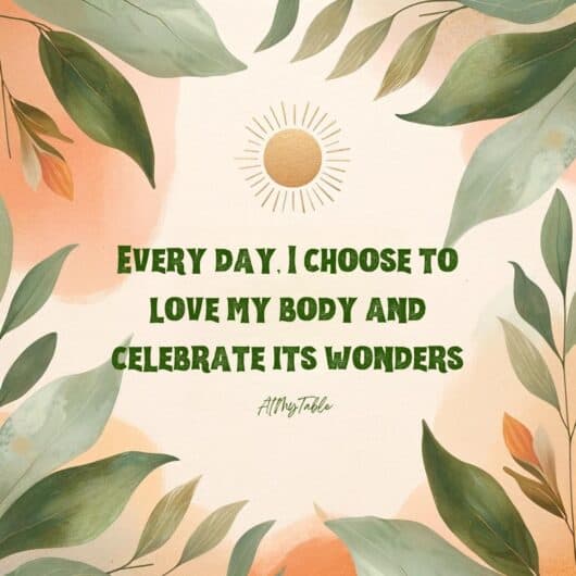 60 Positive Body Affirmations Cards (Parents & Children) - AtMyTable
