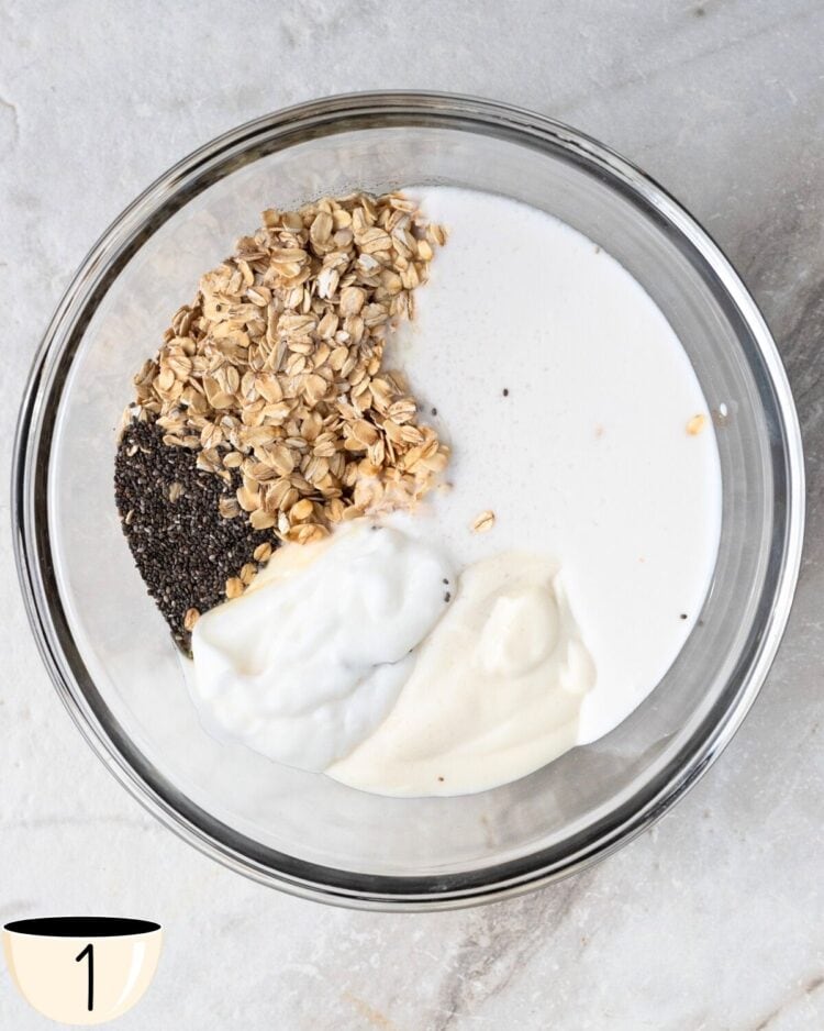 Easy Berry Cheesecake Overnight Oats (Vegan Option) - AtMyTable