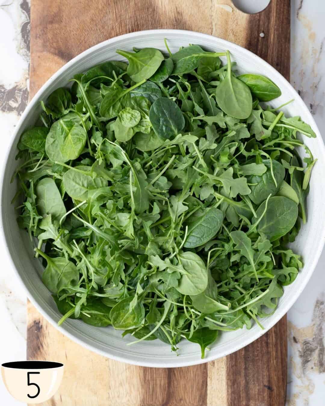 Spinach and Arugula Salad with Hummus-Dill Dressing & White Beans ...