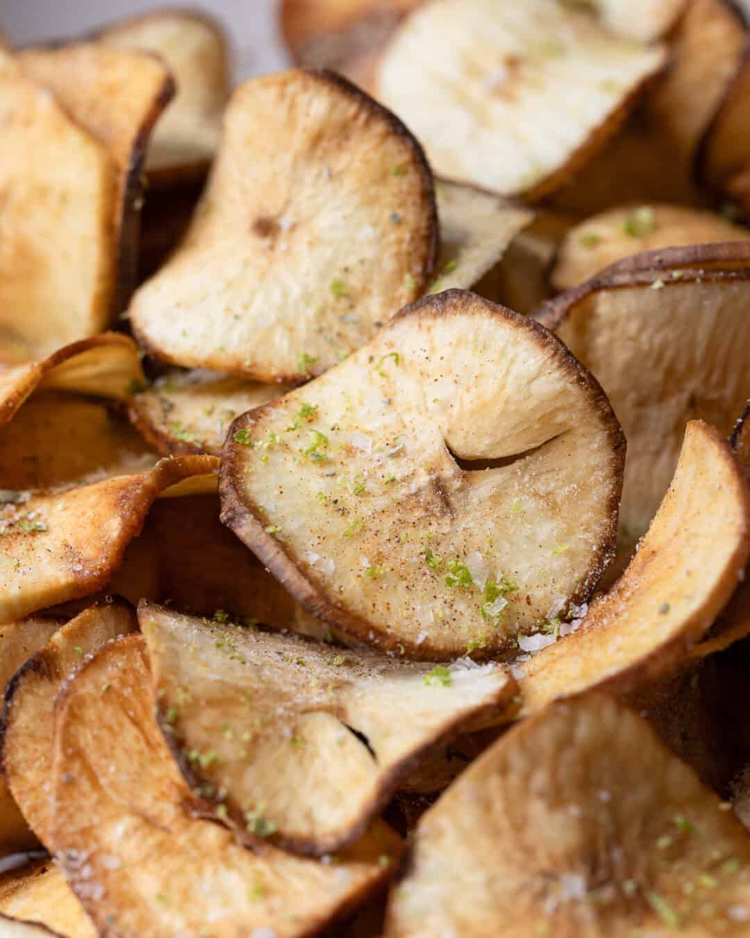 Brazilian Style Yuca Chips (Cassava Chips) - AtMyTable