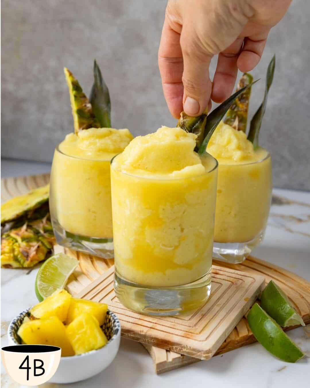Fun Pineapple Slushie Recipe (Brazilian Twist) - AtMyTable