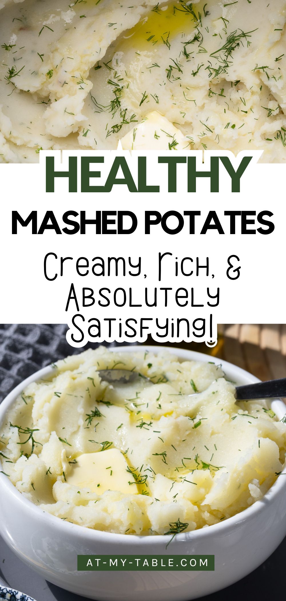 Creamy High Protein Mashed Potatoes (Vegan) - AtMyTable