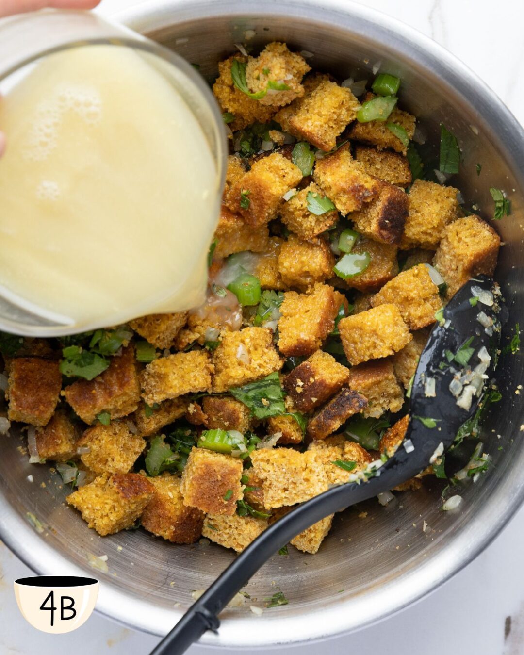 Easy Gluten-Free Cornbread Stuffing (Dairy-Free) - AtMyTable