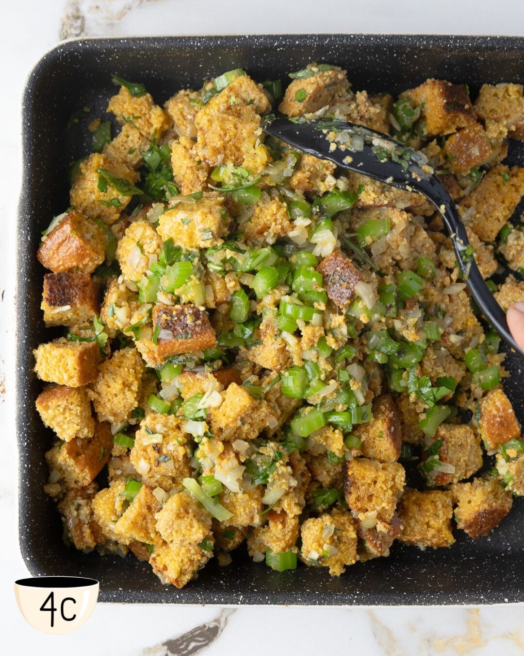 Easy Gluten-Free Cornbread Stuffing (Dairy-Free) - AtMyTable