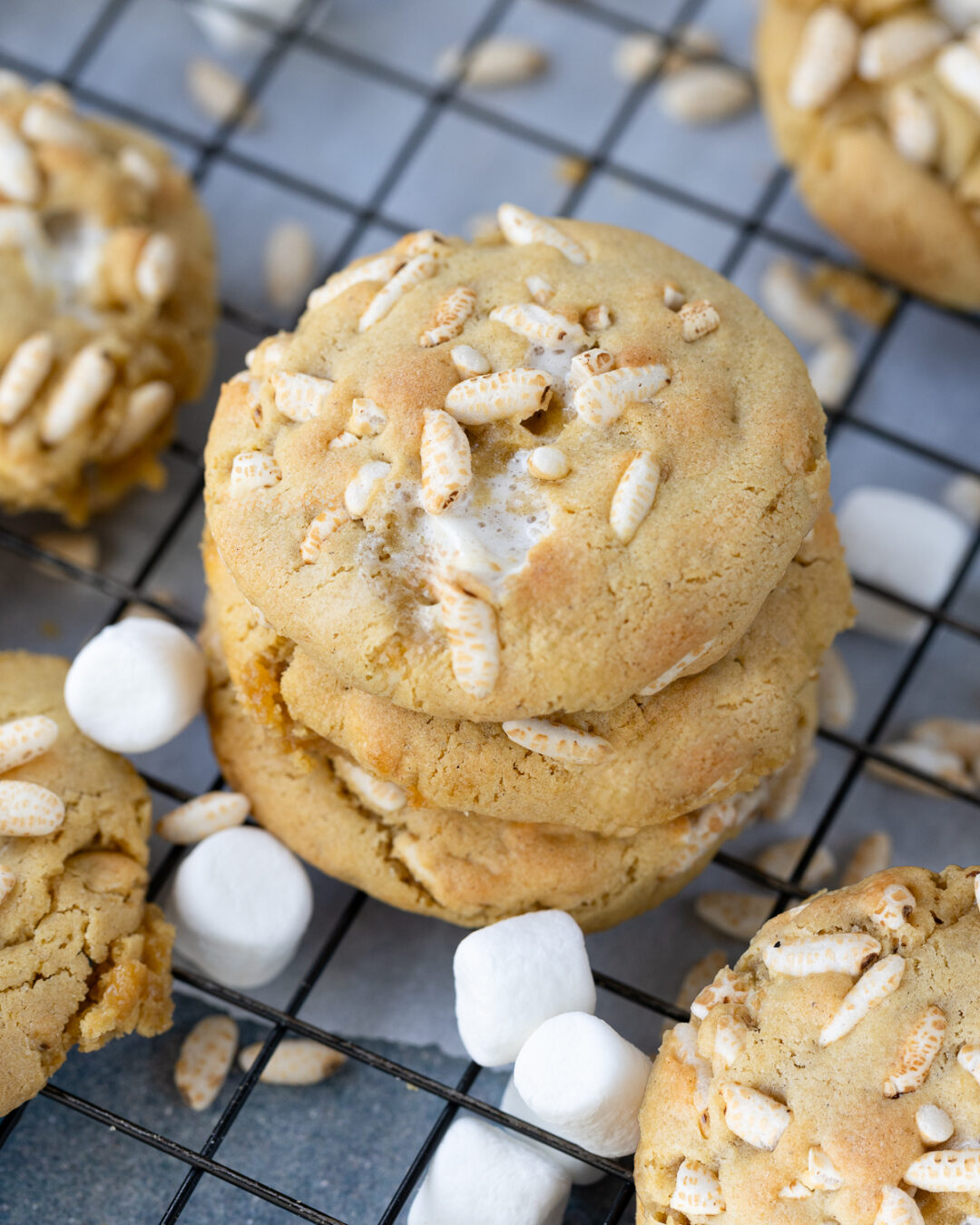 Gooey Rice Krispie Cookies - AtMyTable