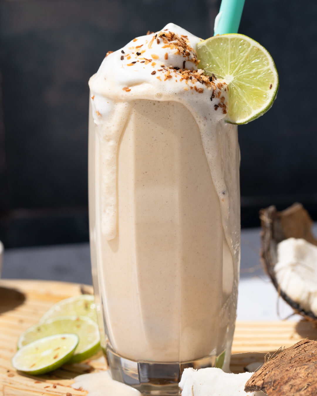 Toasted Coconut Shake with Lime (Thick and Creamy) - AtMyTable